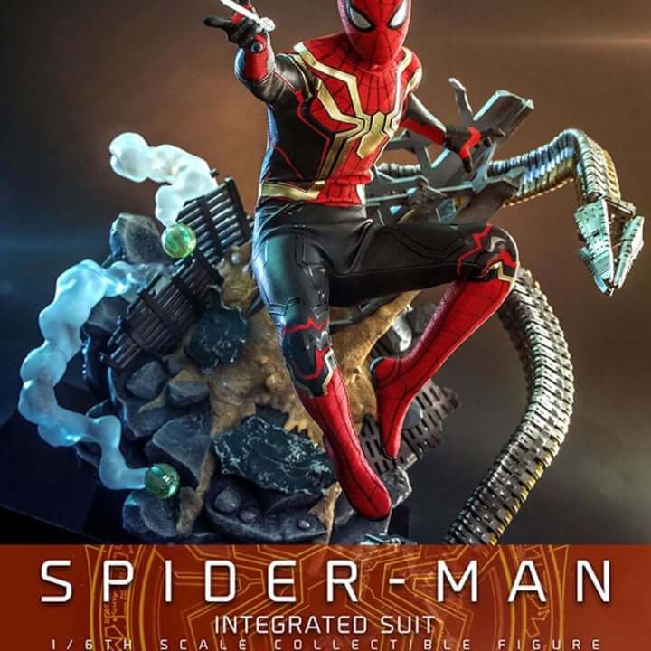 『スパイダーマン:ノー・ウェイ・ホーム』に登場する新スーツ・インテグレーテッドスーツを着用したスパイダーマンがホットトイズでフィギュア化