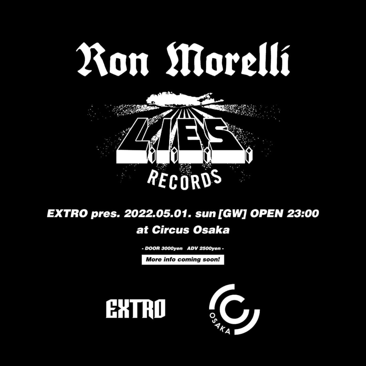 〈L.I.E.S. Records〉のボスRon MorelliがCIRCUS大阪に登場！ | Qetic